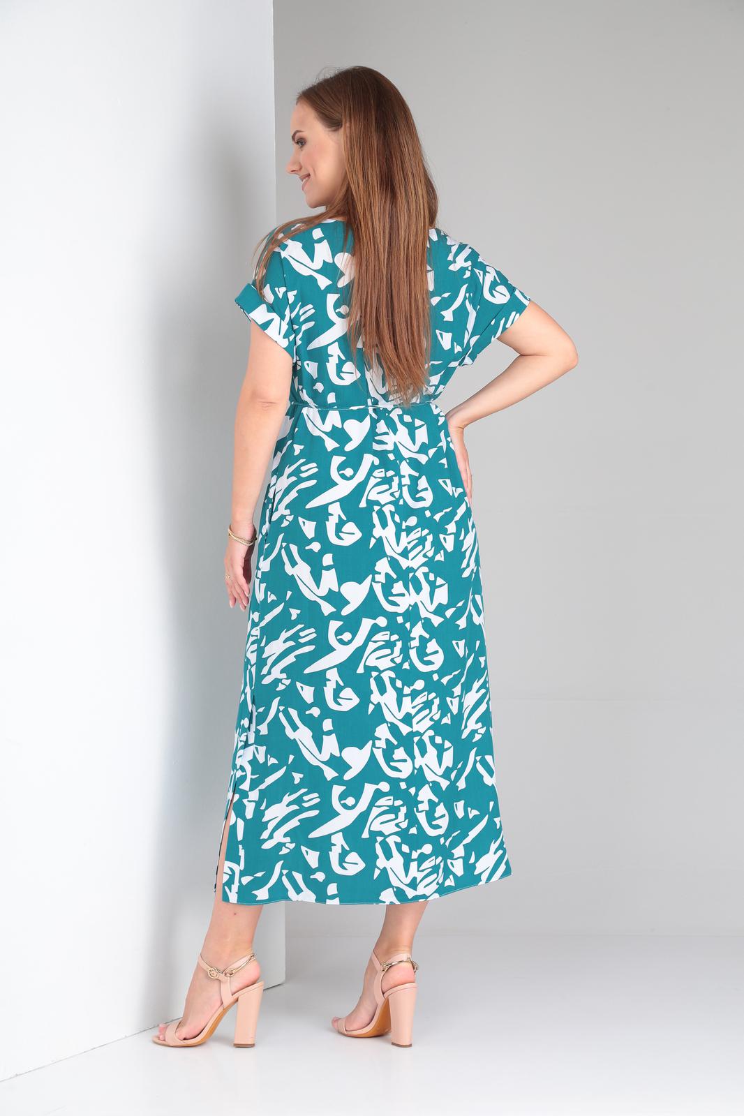 Платье Tvin, морская волна (модель 7733) — Белорусский трикотаж в интернет-магазине Mirtrik