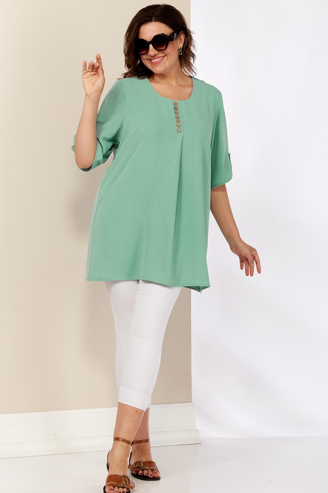 Блузка Shetti, мята (модель 4053) — Белорусский трикотаж в интернет ...