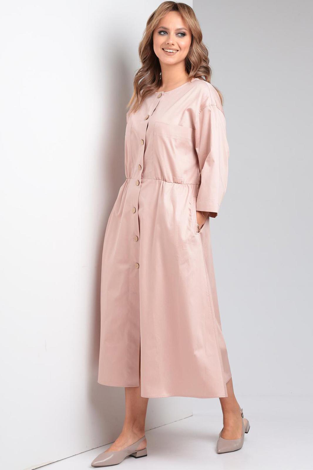 Платье Tvin, бежевый (модель 7699) — Белорусский трикотаж в интернет-магазине Mirtrik