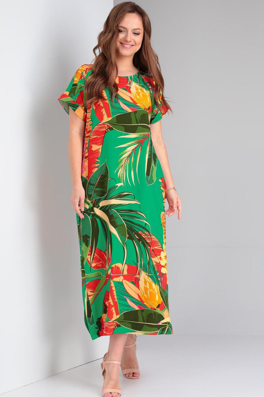 Платье Tvin, зеленый (модель 7733) — Белорусский трикотаж в интернет-магазине Mirtrik